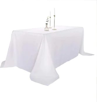 Wholesale 90x156 Inch White Rectangular Tablecloth 8 Feet Table Cloth ...