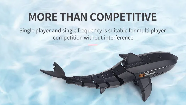 2.4g Simulation Remote Control Fish Boat Toy Kids Electric Rc Shark ...