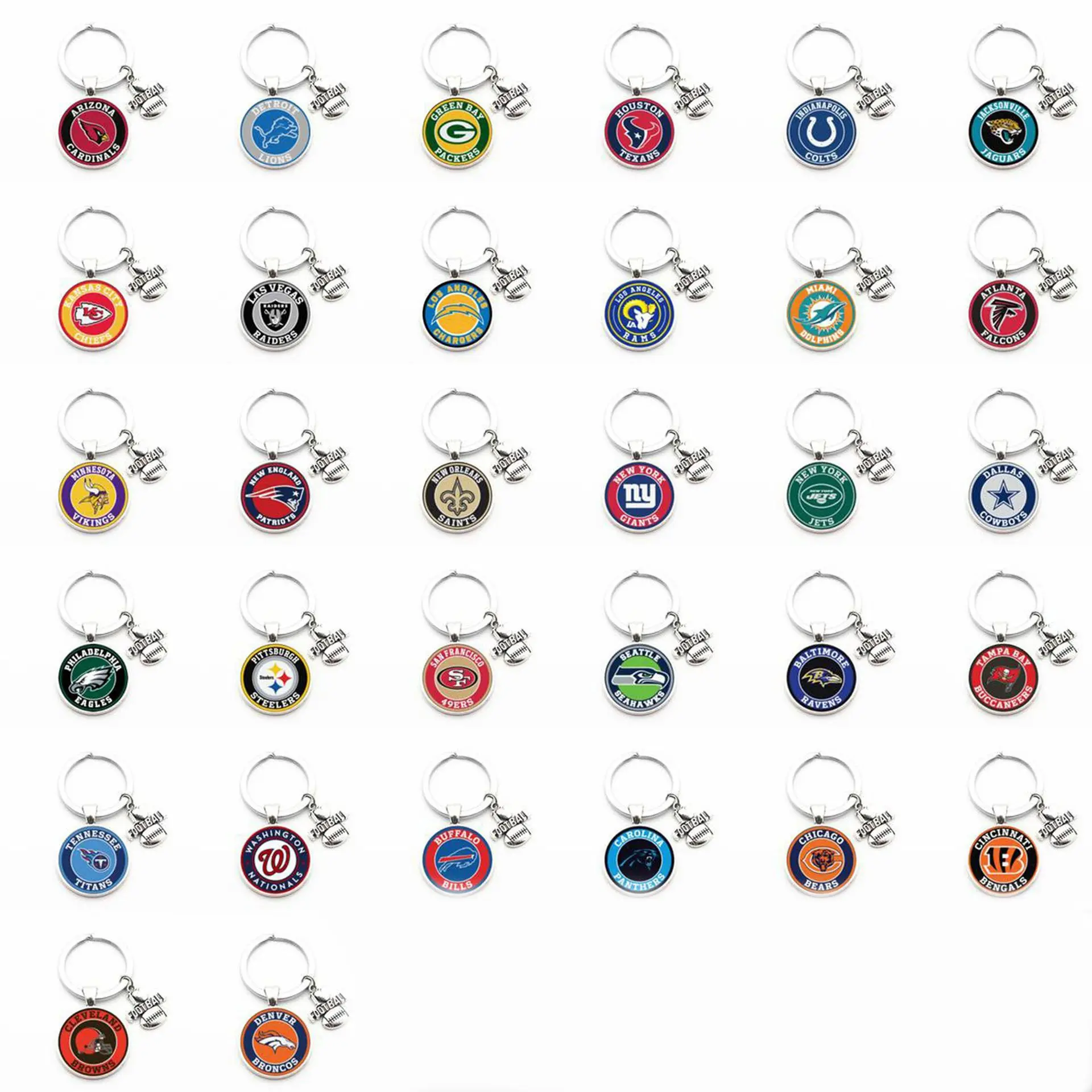 Wholesale 32 Team Nfl Keychain Time Gem American Football League ...