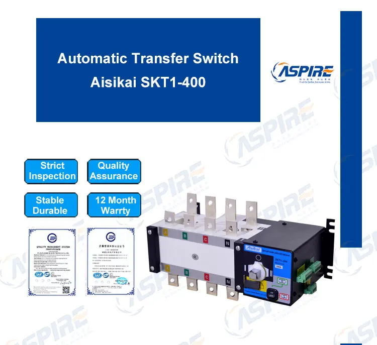 Aisikai Automatic Transfer Switch (ATS) 400A 4P - Reliable Power