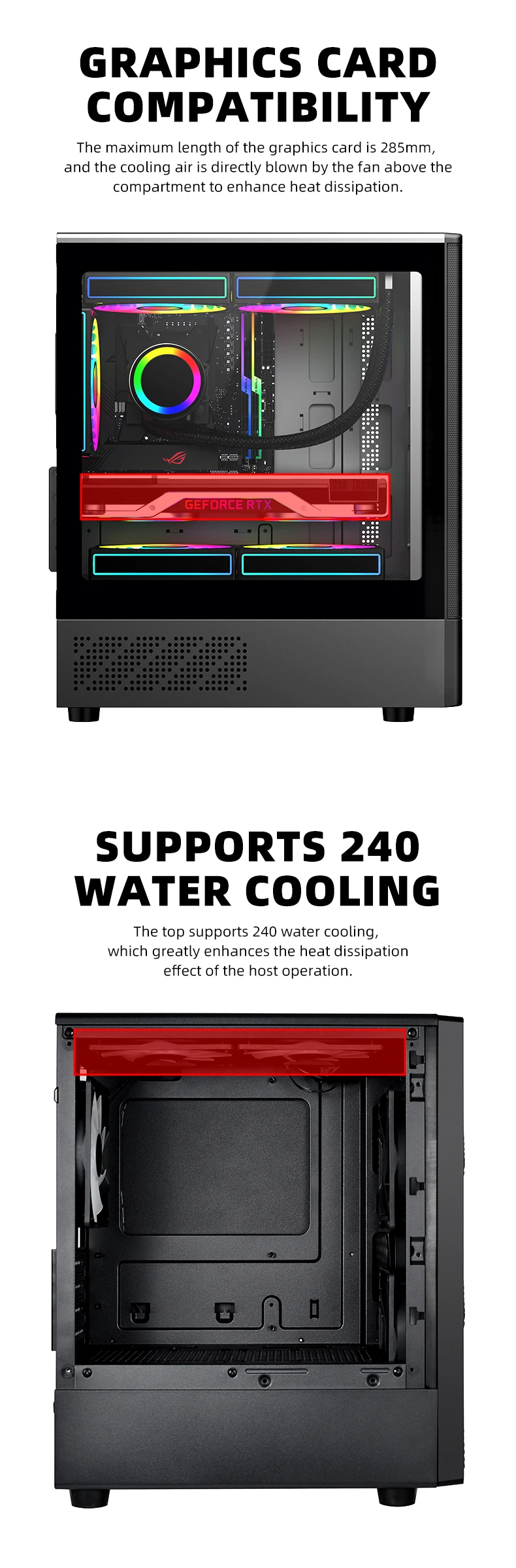 Gaming Pc Cabinet Matx Computer Case Full Tower Cabinet for Mini Pc ...