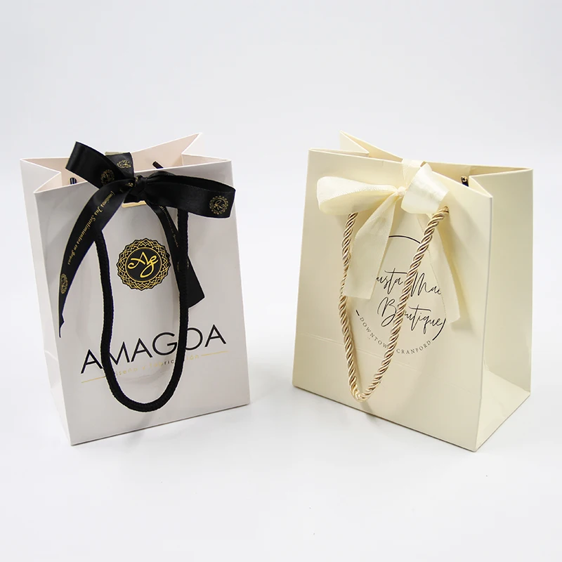 Luxury Paper Bags For Cosmetics Perfume Fashion Jewelry Small Paper Bag ...