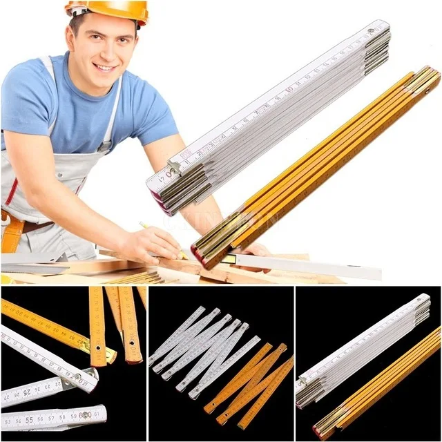 Folding Wooden Stick Ruler, 6-Foot-6-Inch/2-Meter, Custom Logo Options ...