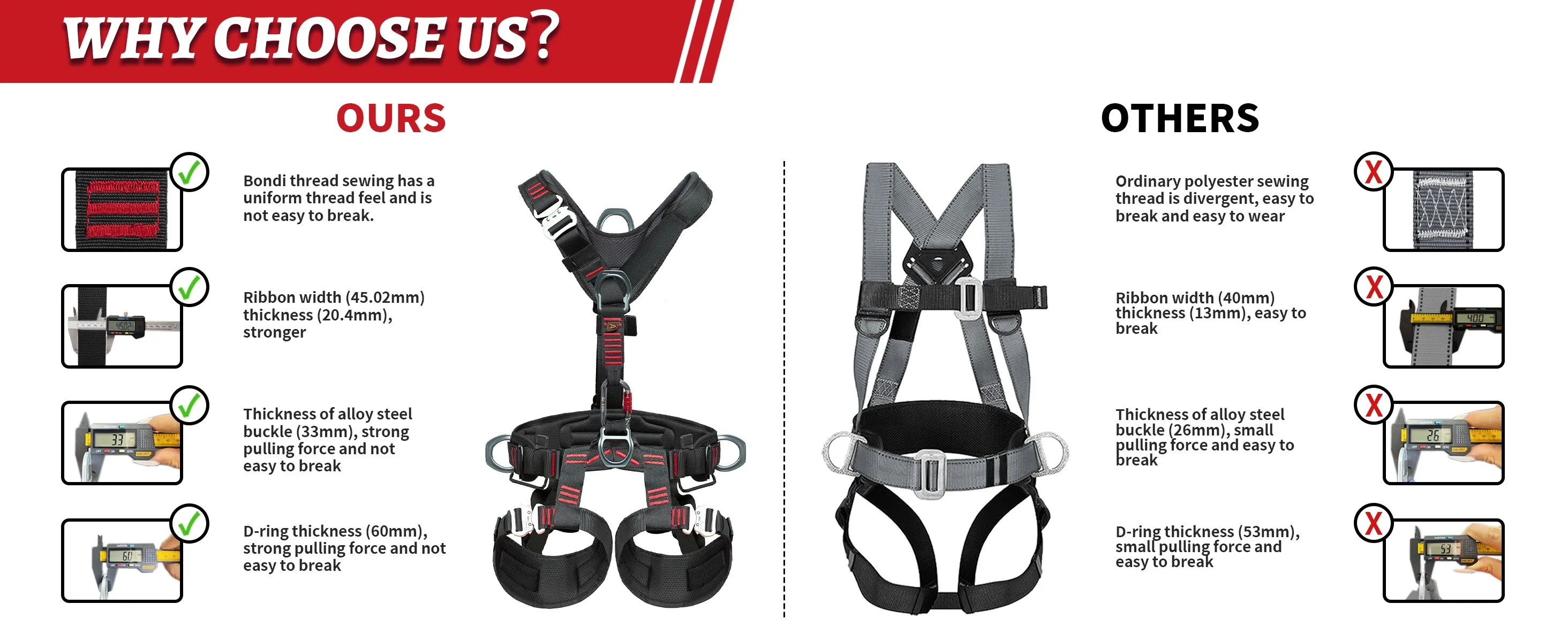 CE Certification EN361, EN358, EN813 Five-point Safety Belt Suitable ...