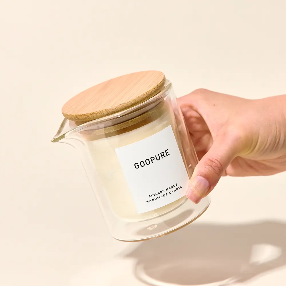 High Quality Massage Glass Candle Jar - 8oz Borosilicate