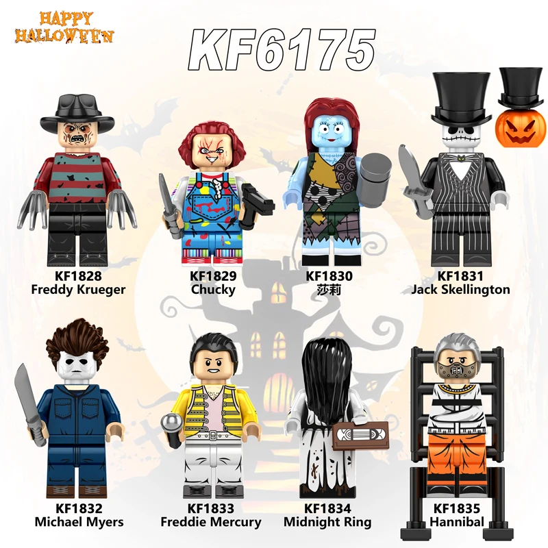Halloween Cartoon Horror Movie Assemble Bricks Death Creey Doll Billy ...