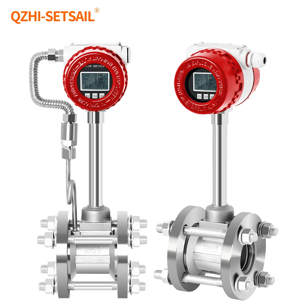 Gas Flow Meter Large Diameter Pipe Flowmeter Plug-in Electronic Digital Display 4-20ma Remote ...