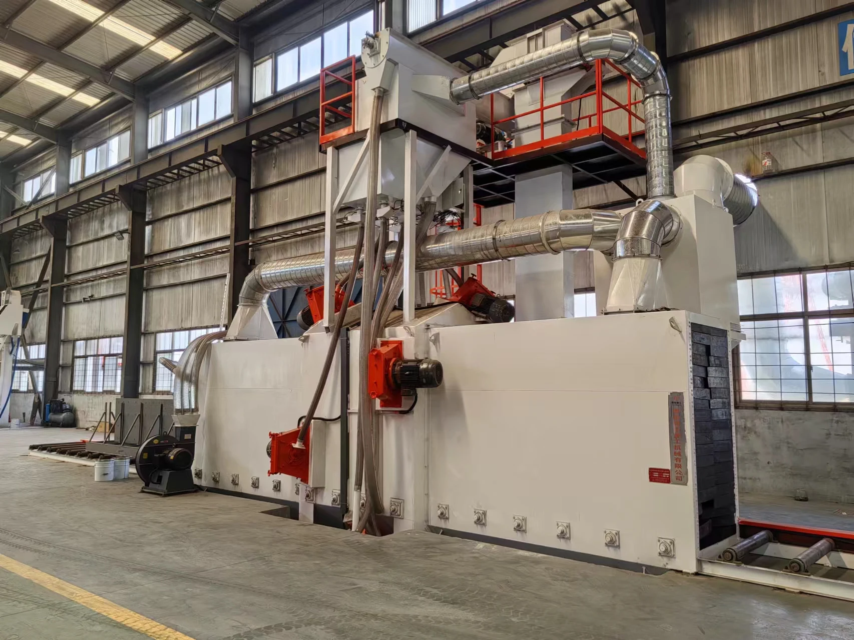 Q69 Continuous Pass through Roller Conveyor Type Shotblasting Machine