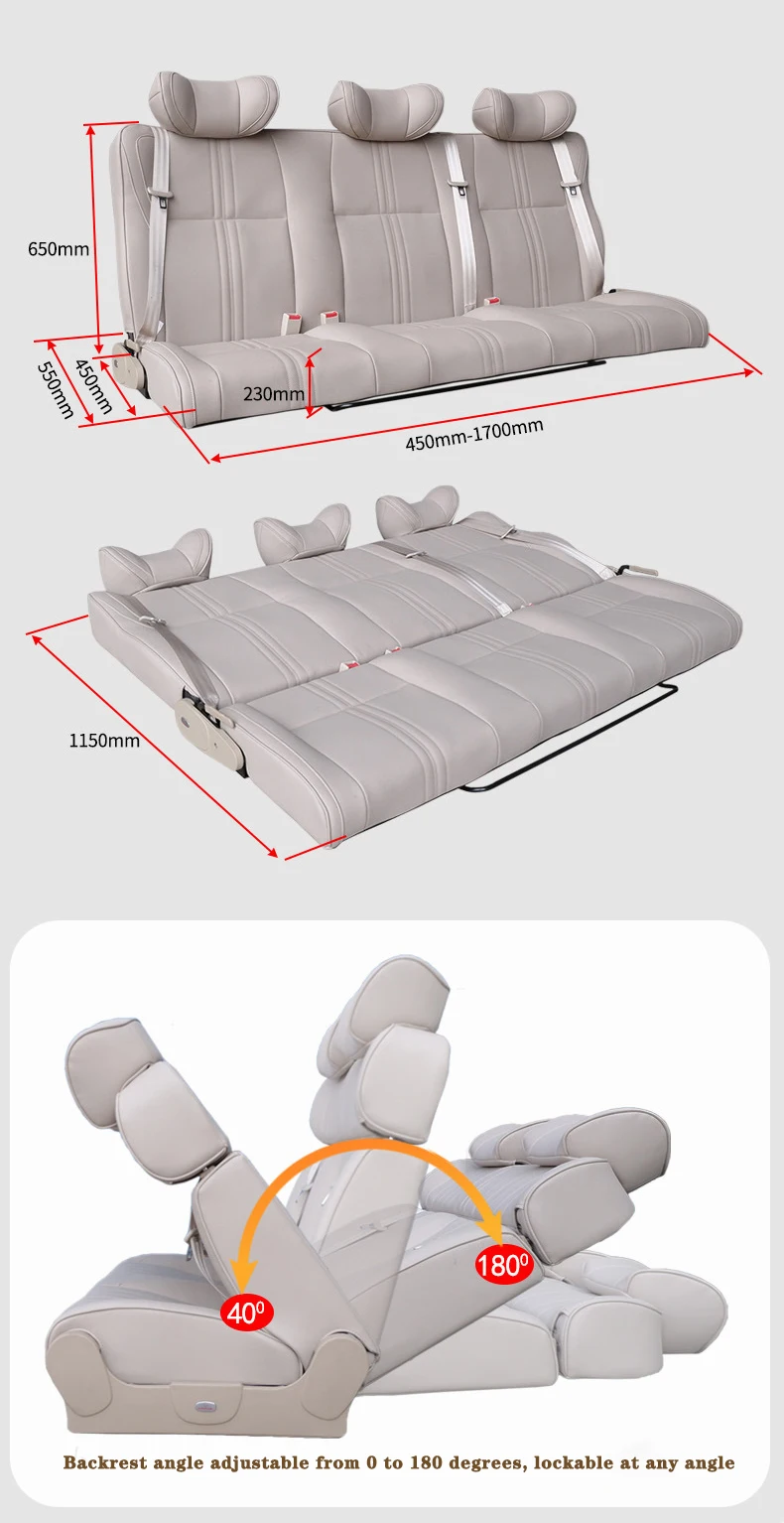 Customized Leather Folding Bed Chairs for Rvs & Vans