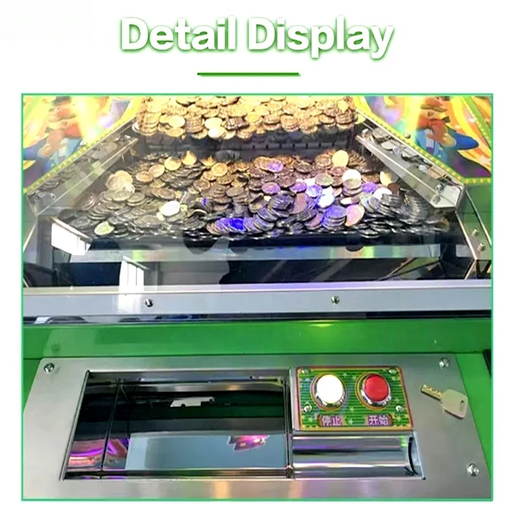 Coin Operated Arcade Pusher Machine Bonus Hole Ticket Redemption Game ...