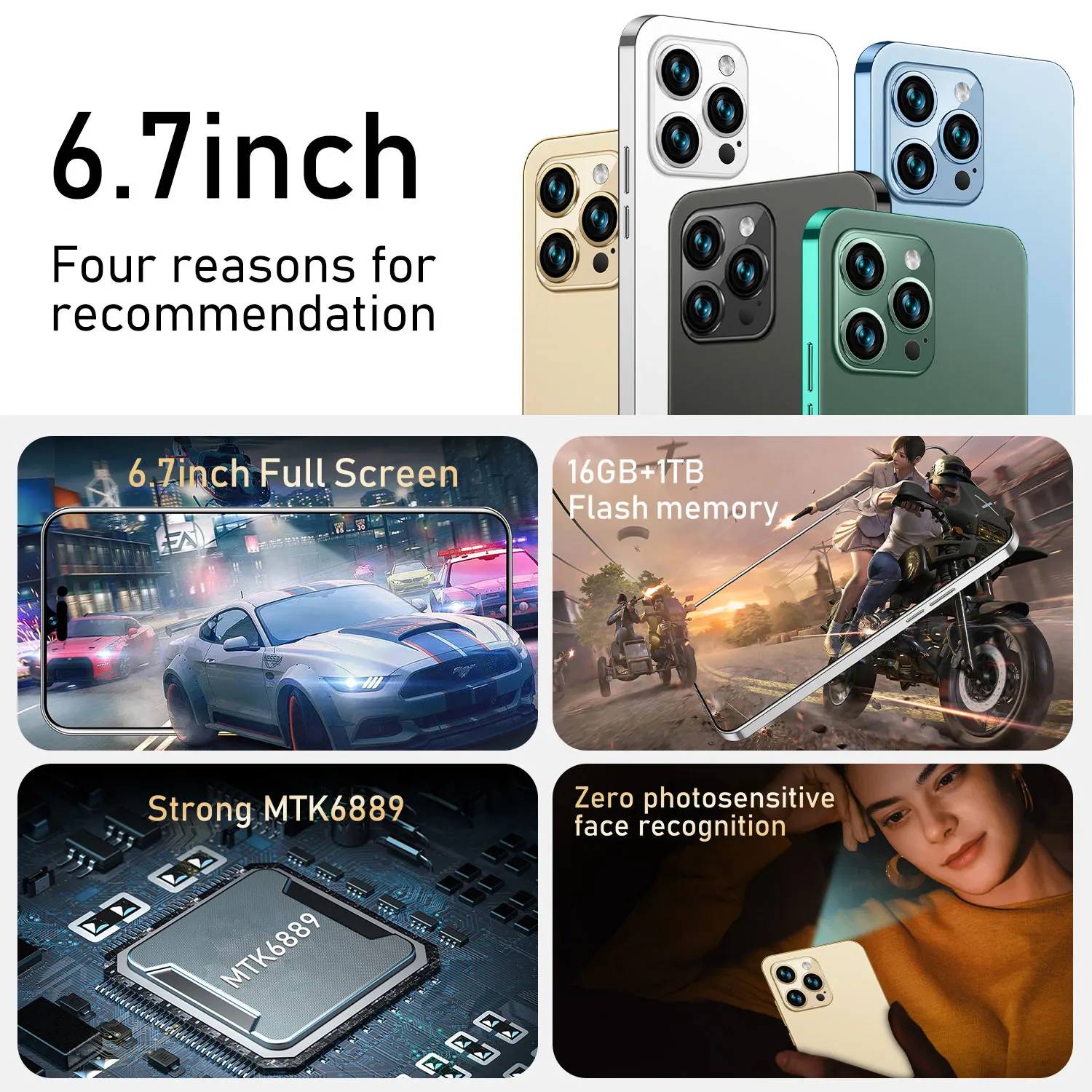 Low Shipping Cost I14 Pro Max Global 5g Smartphone 16gb Ram+1tb Big ...