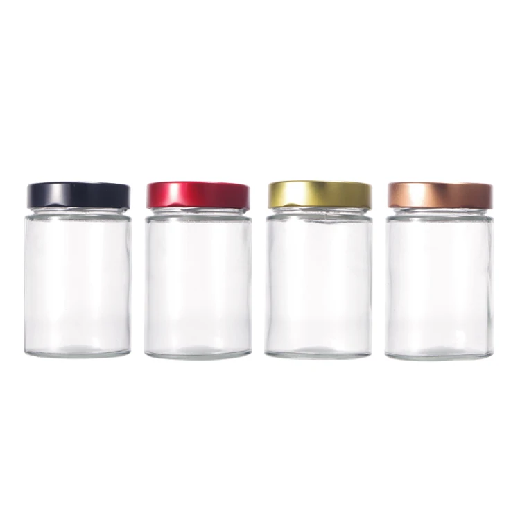 Wholesale In Bulk Small Glass Jars 8oz 16oz 32oz Straight Round Storage ...