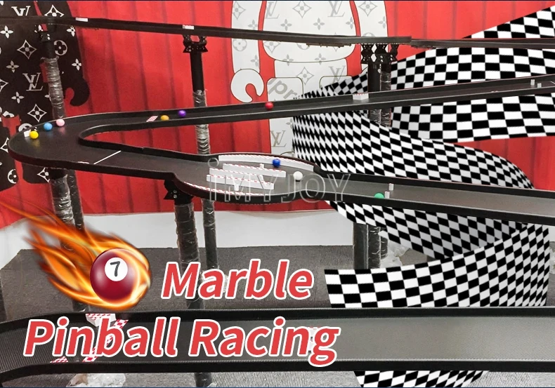 DIY Creative Custom F1 Car Simulation Track - Marble Pinball Rally