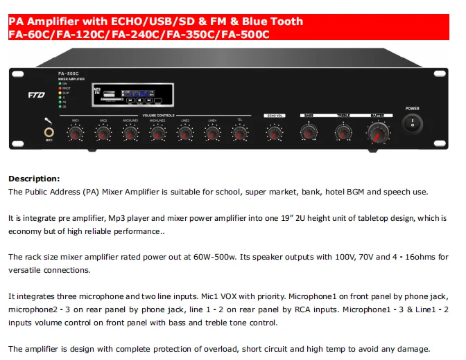 1u Power Amplifiers Mixer With Bluetooth Speaker 12 Channel Powered ...