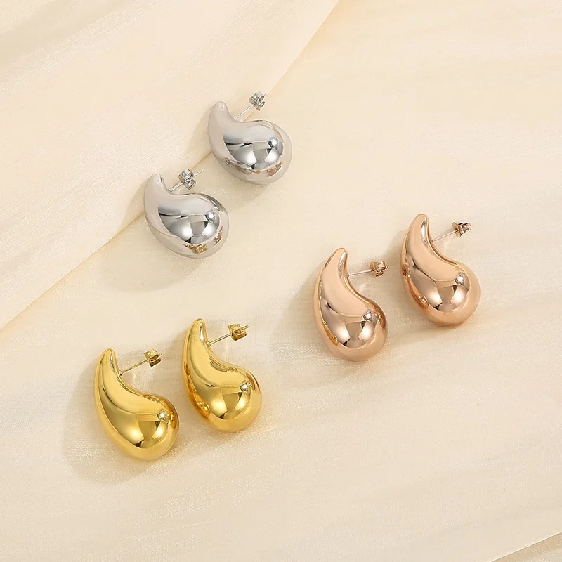 Gold Silver Stainless Steel Women Ins Fat Luxury Trendy Chunky ...