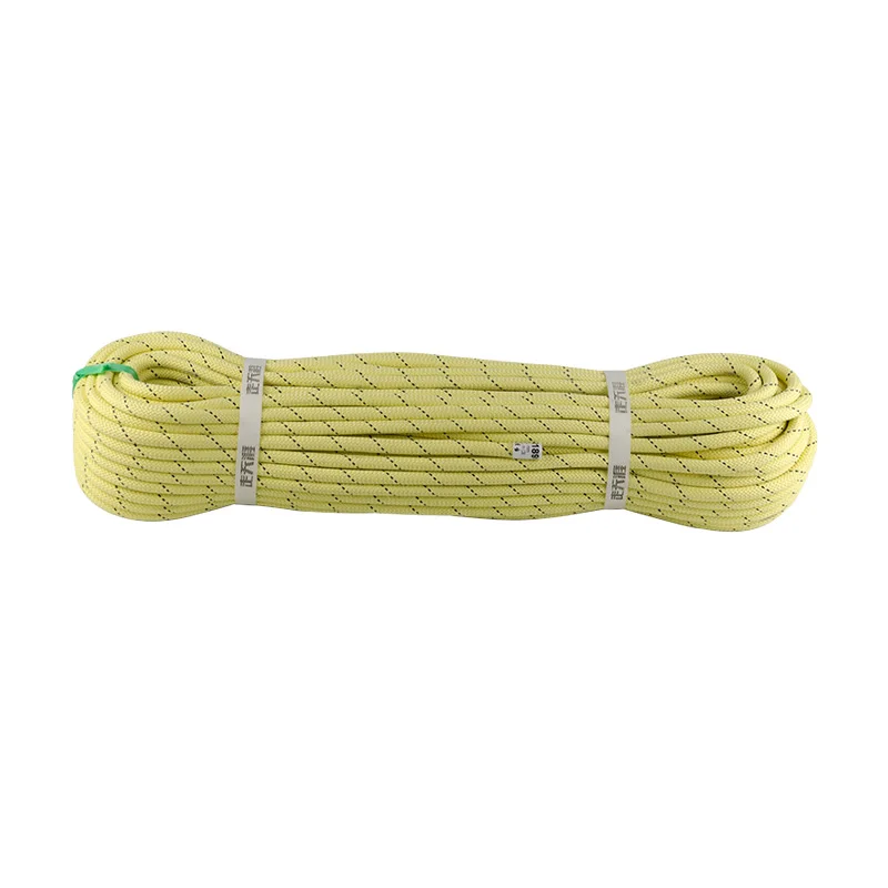 CE Multicolor 9mm Outdoor static Climbing Rope 9mm Aramid Sheath Static ...
