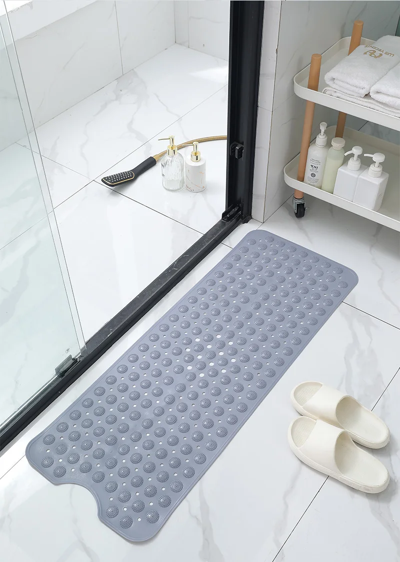Large Size PVC Bath Mat with Foam Backing - Anti Slip