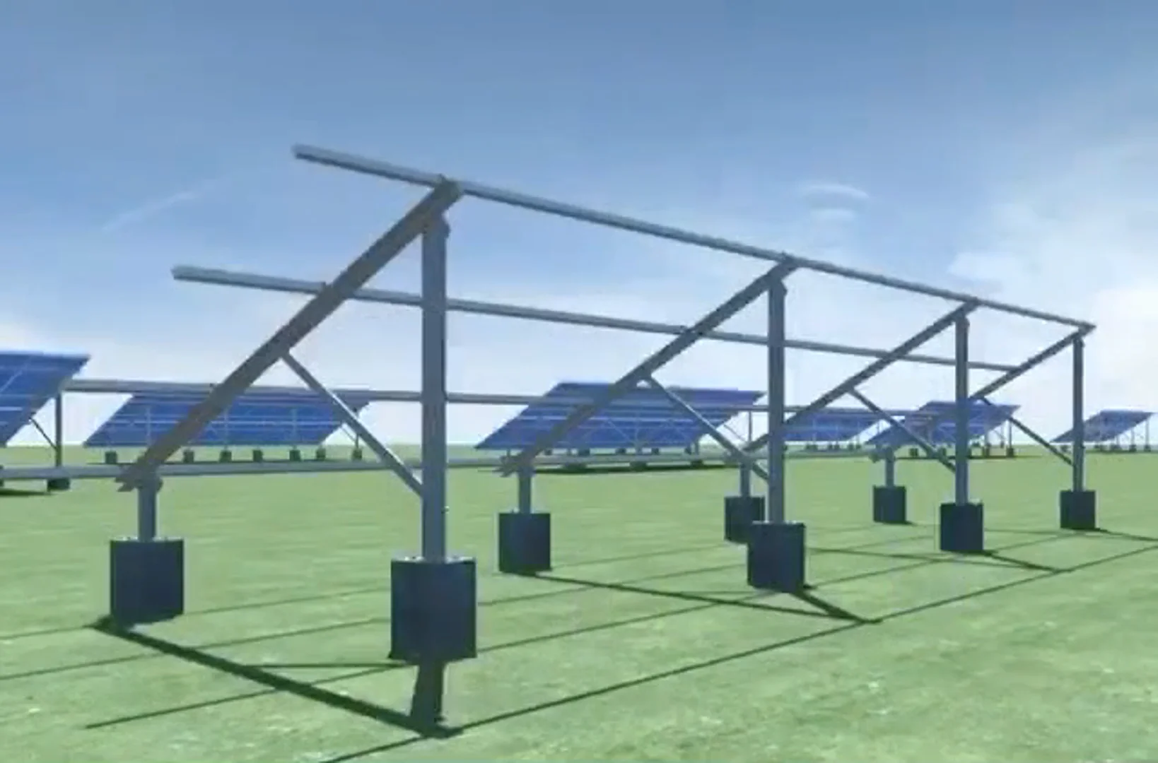 Topsun Solar Panel Power Plant Mount Aluminum Ground Mounting Bracket ...