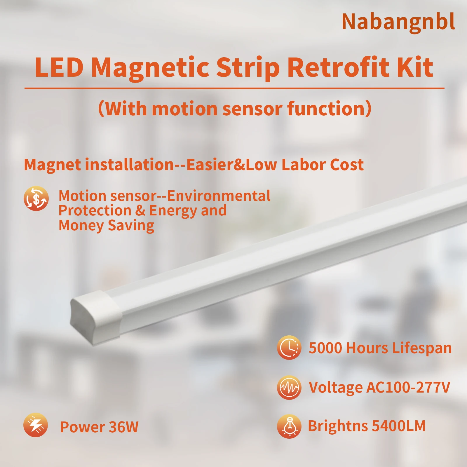 Led Magnetic Retrofit Strip Kit 5cct Adjustable With Motion Sensor ...