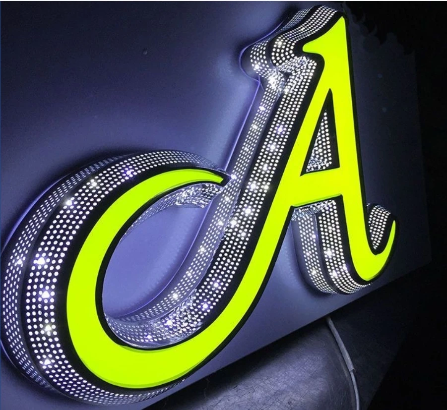 3D Word LED Lighted Digital Acrylic Led Channel Letters Signage AC110 ...