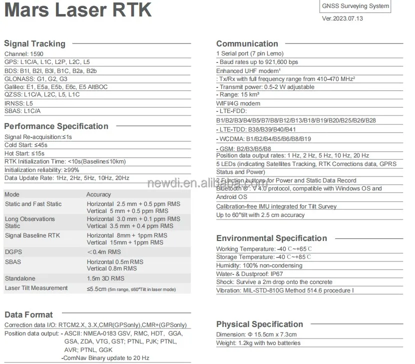 Comnav Mars Laser Rtk Gps Sinognss Survey Equipment Gps Sino Rtk Gps - Buy Gnss Receiver Rtk ...