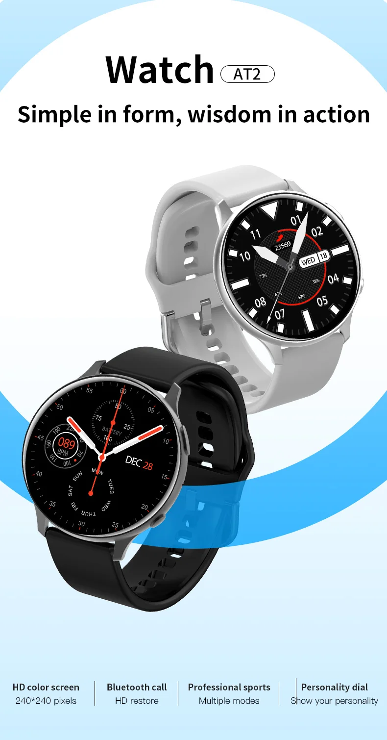 MC66 Smart Watch - Fitness, Heart Rate, and Message Reminders