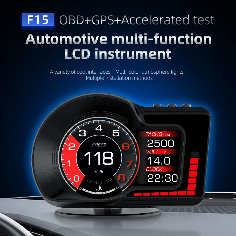 Alibaba.com: Podofo Car Digital Speedometer OBD2+GPS HUD with Overspeed ...