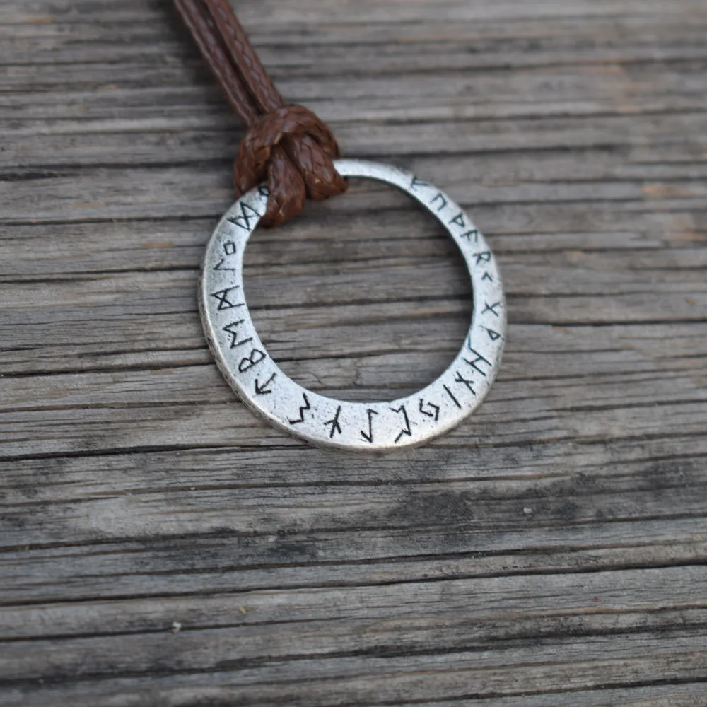 Pagan Elder Futhark Runes Vintage Jewelry - Viking Pendant