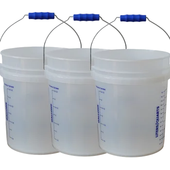 Plastic Fermenter - 5 Gallon Food-grade Fermenting Bucket Homebrewing ...