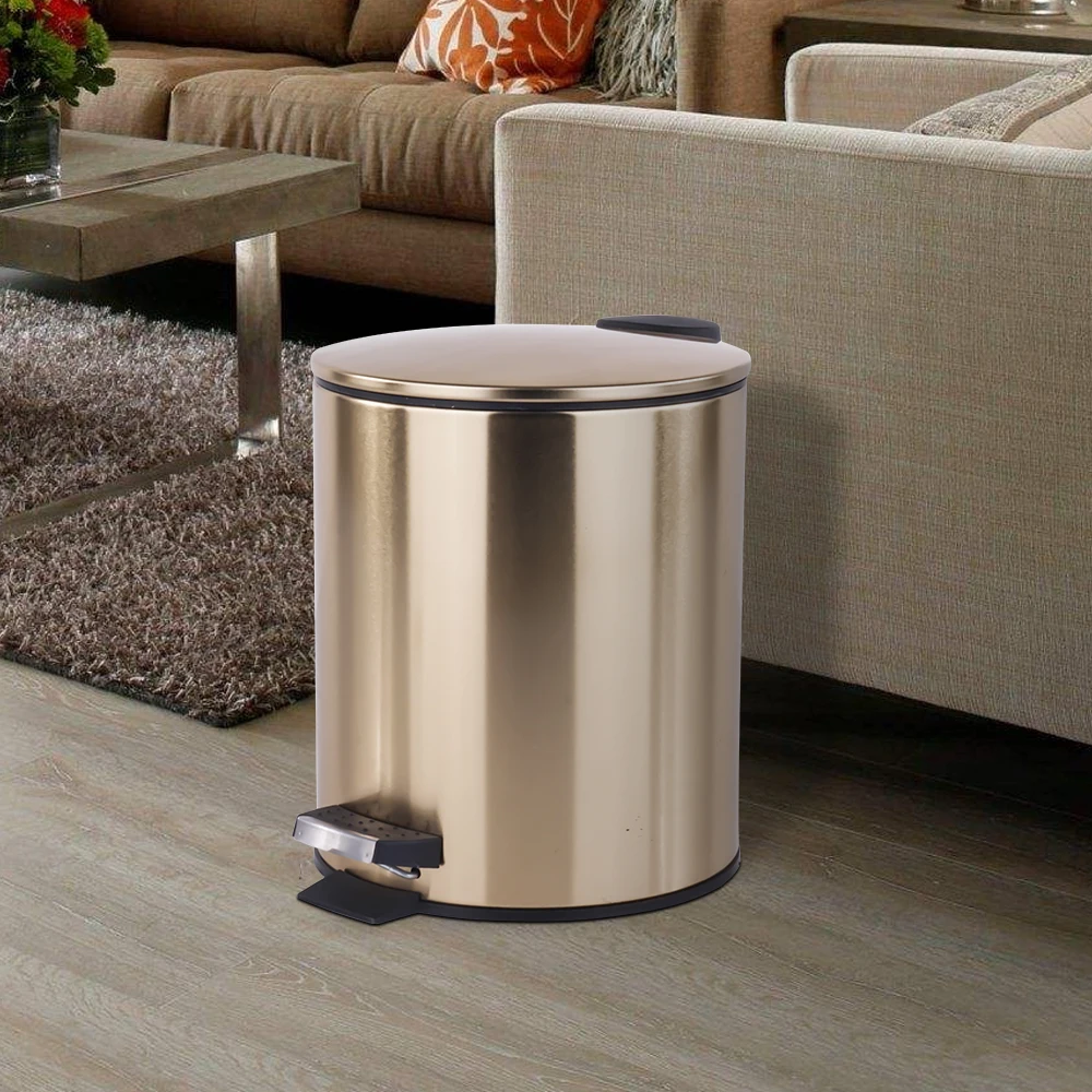 Brass Golden Dustbin - Sustainable & Stylish Trash Can