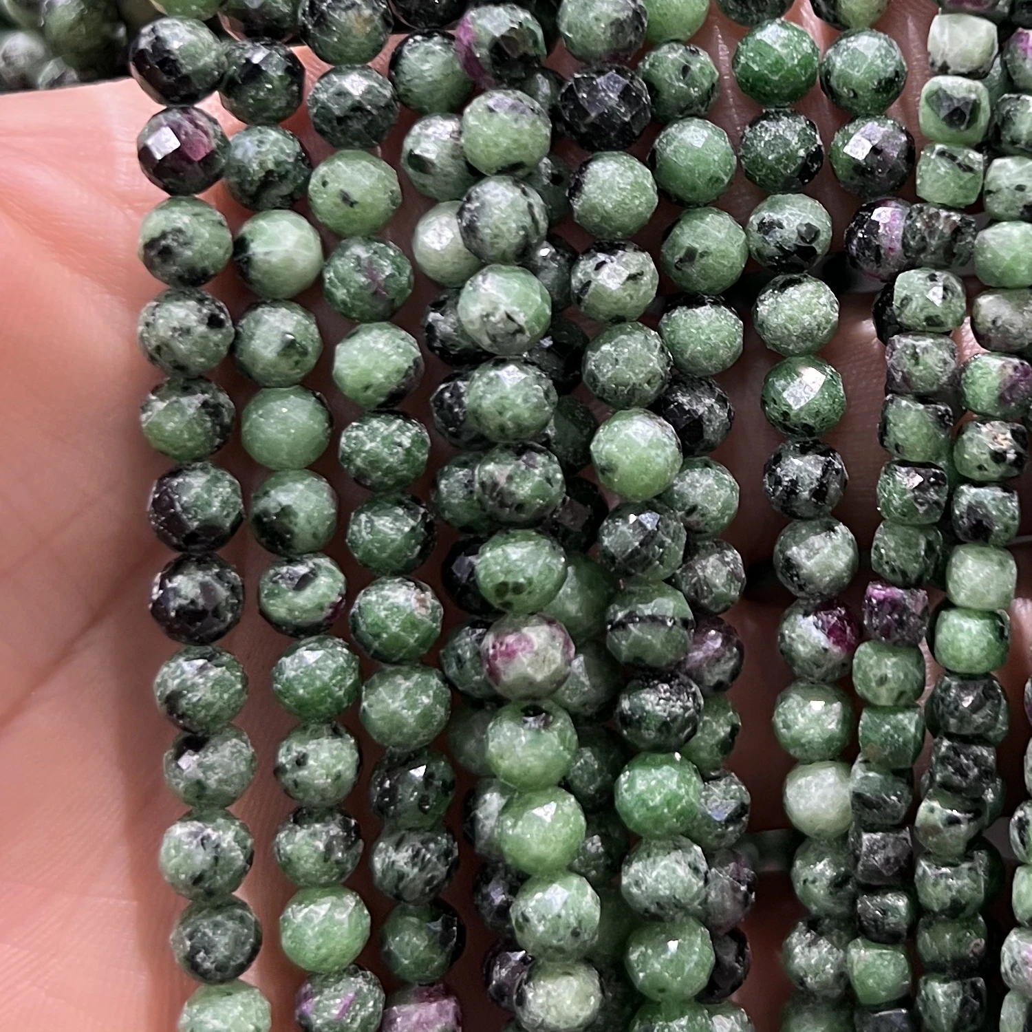 Gemstone Stone Beads Burned Ruby Beads Ruby Natural Faceted Cutting ...