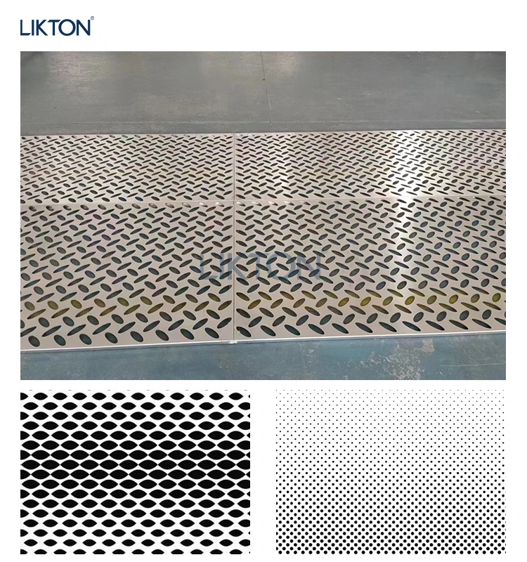 Laser Cut Oval Perforated Pattern Aluminum Metal Panels