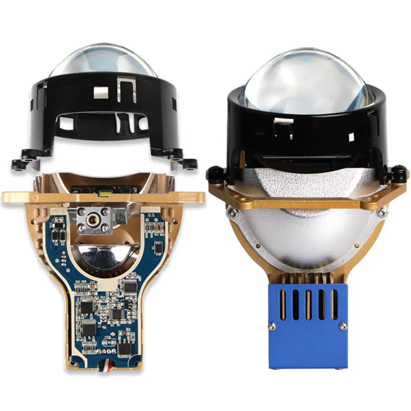 Car 3.0 Inch 12v Double Light Hi/lo Beam Led Projector Lens Headlight ...