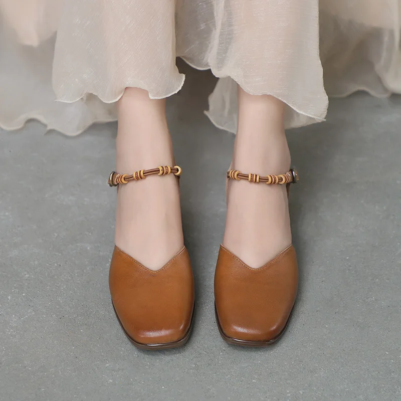 Factory Price Handmade Summer Genuine Leather Closed Toe Sandals for ...