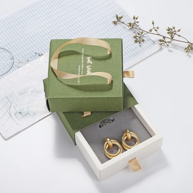 Custom Logo Double Layer Cardboard Gift Storage Sliding Drawer Boxes ...