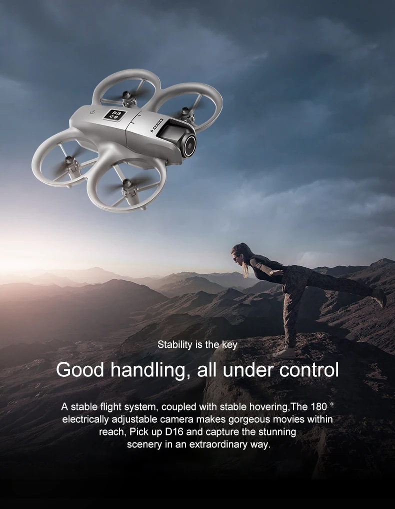D16 Pocket Mini Drone with 8K Camera, Altitude Hold, Obstacle Avoidance ...