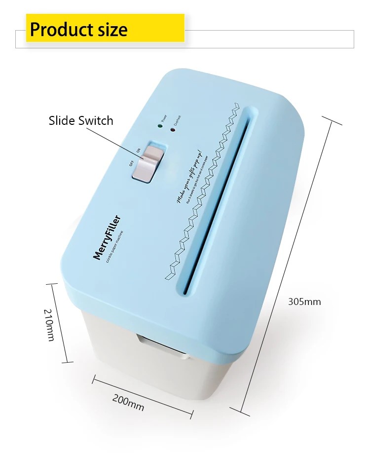 New Design Small Size Crinkle Paper Shredder Machine
