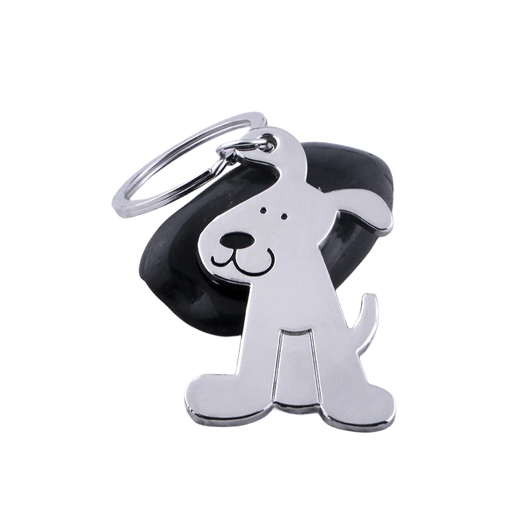 Explore New Product Custom Blank Logo Animal Shaped Metal Keychain Dog ...