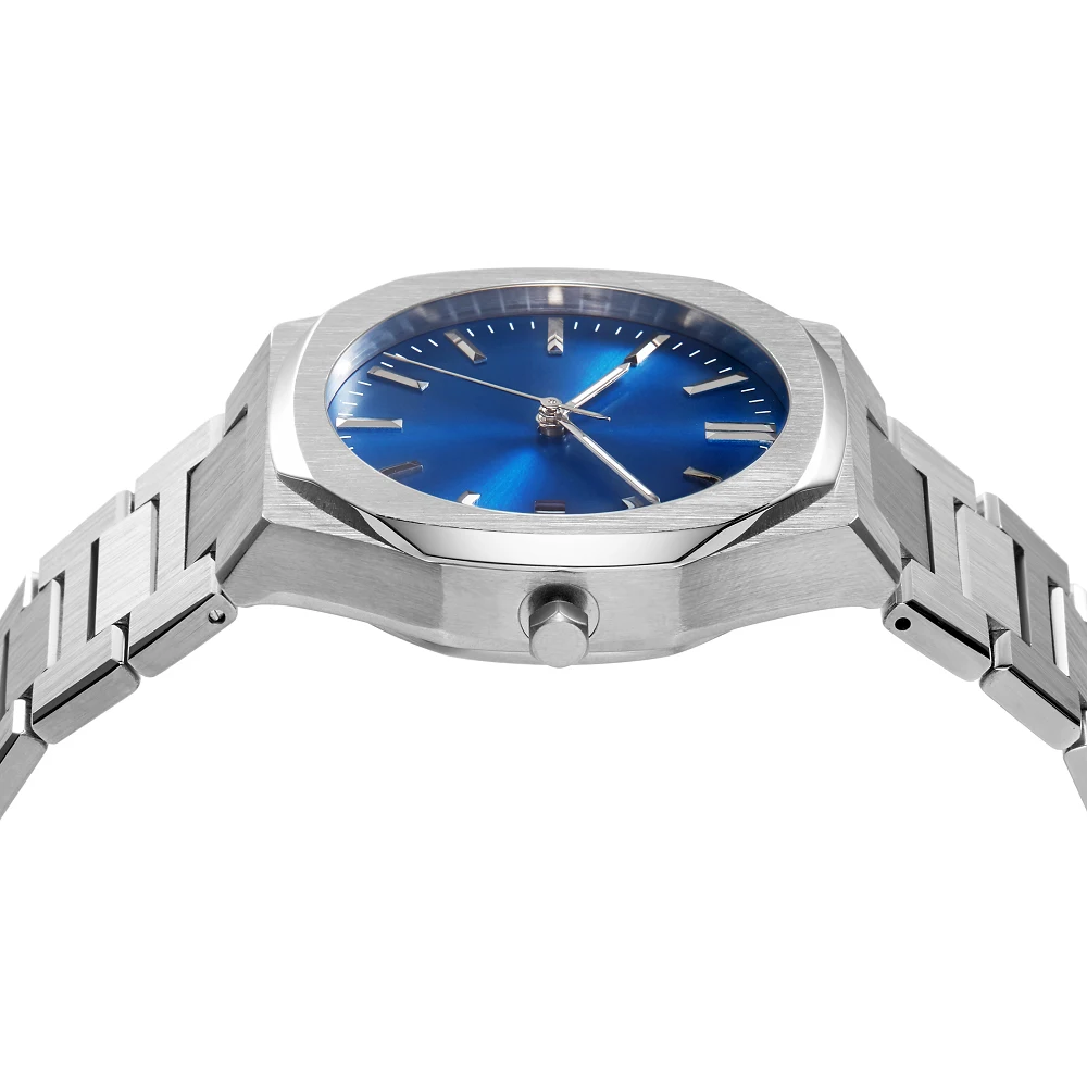 Luxury Brushed Stainless Steel Watch with Automatic Movement