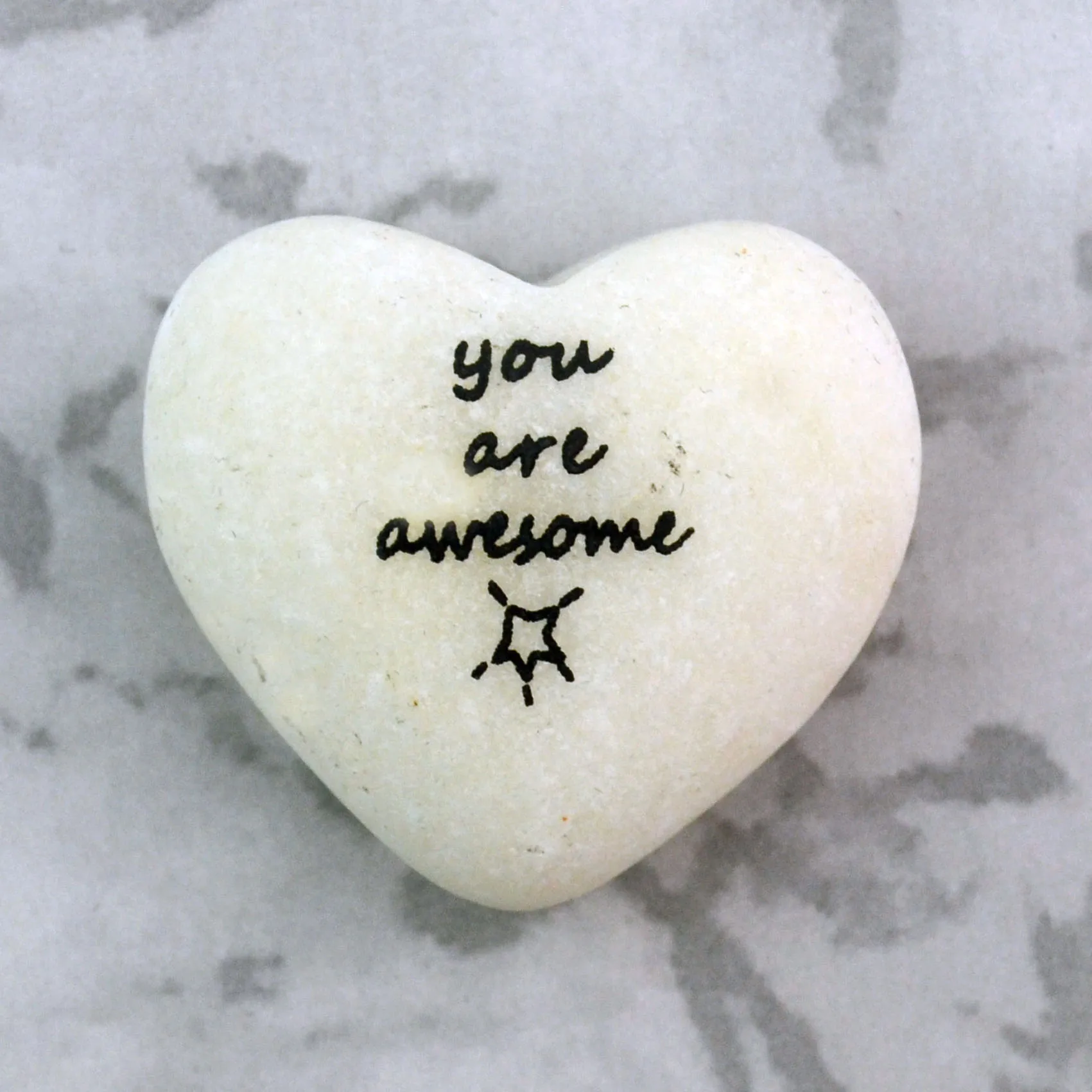 Hot Sales Heart Shape Natural Stone Gifts Home Decoration White Marble ...