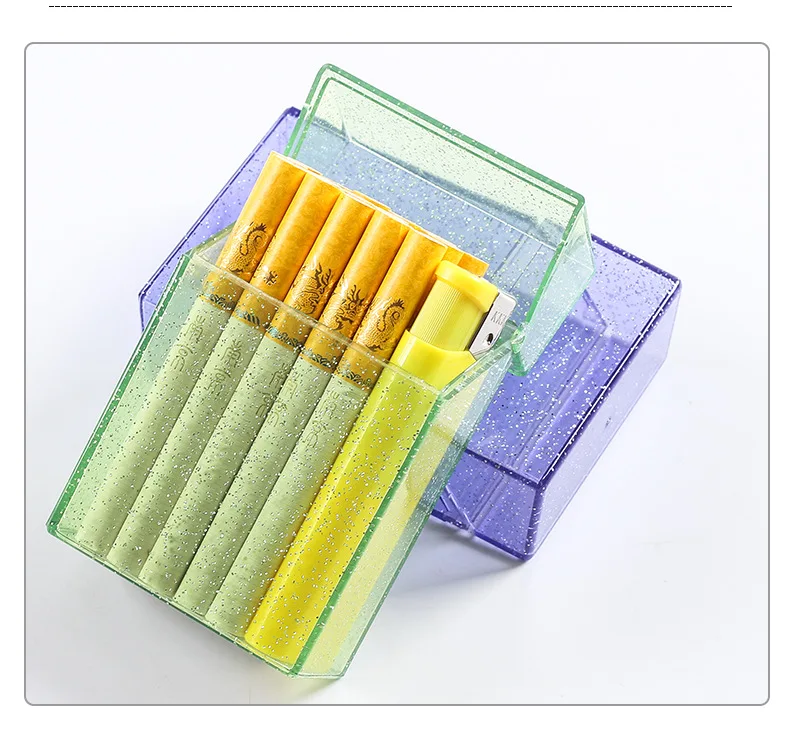Transparent Shiny Cigarette Case - Multicolor Plastic Cigarette ...