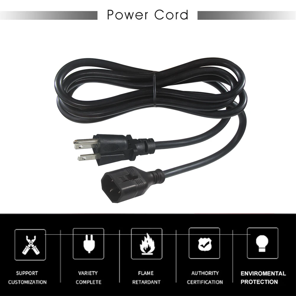 Iec C14 To Nema 5-15p Adapter 3 Prong Power Cord Lock C14 Converter ...