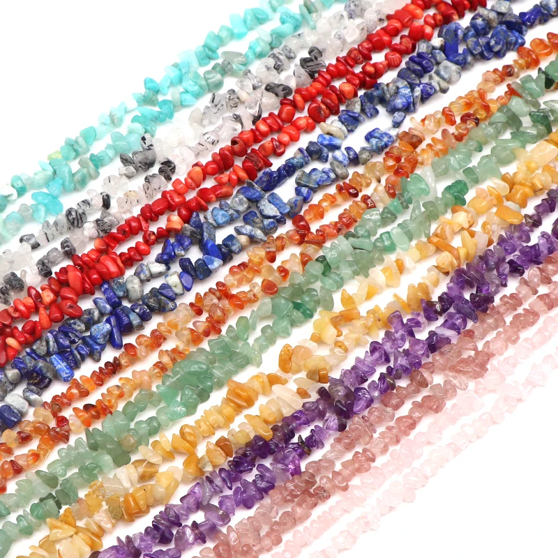 Gemstone Different Color Strand Chips Strand Drilled Crystal Chips ...