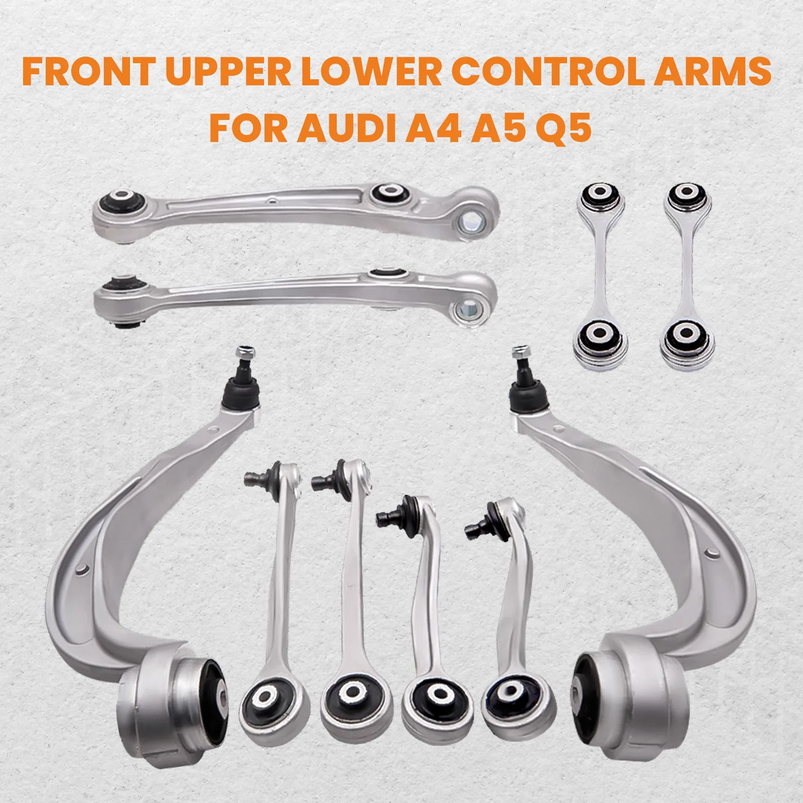 Front Suspension Upper Lower Wishbone Arms Links Kit For Audi A4 A5 Q5 ...