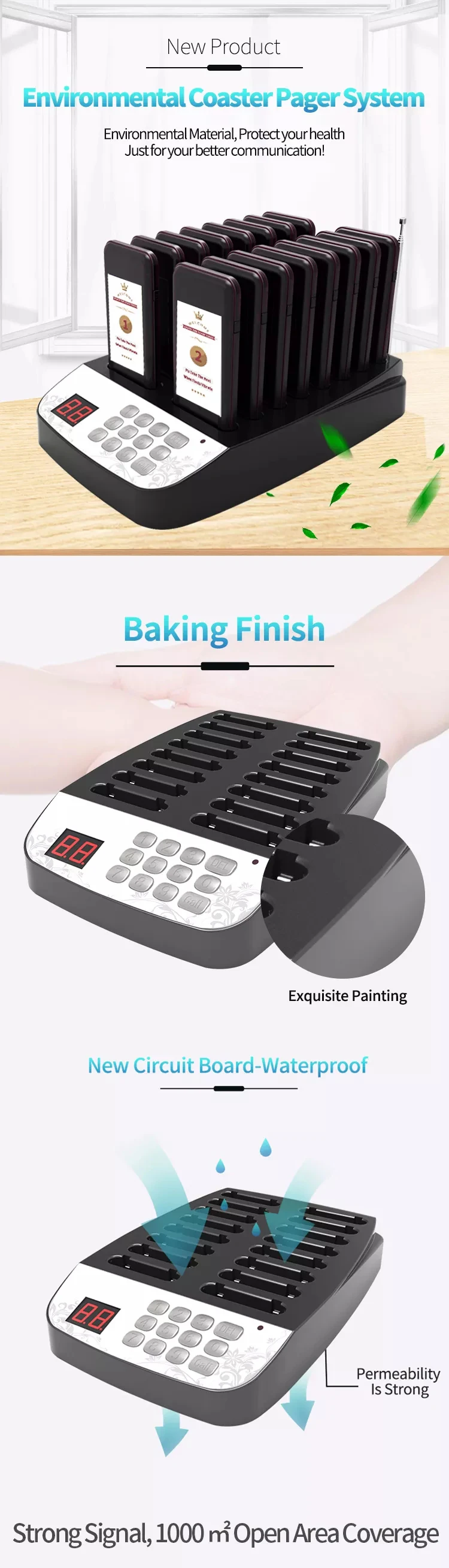 JT-911 Guest Pagers - Efficient Wireless Calling System