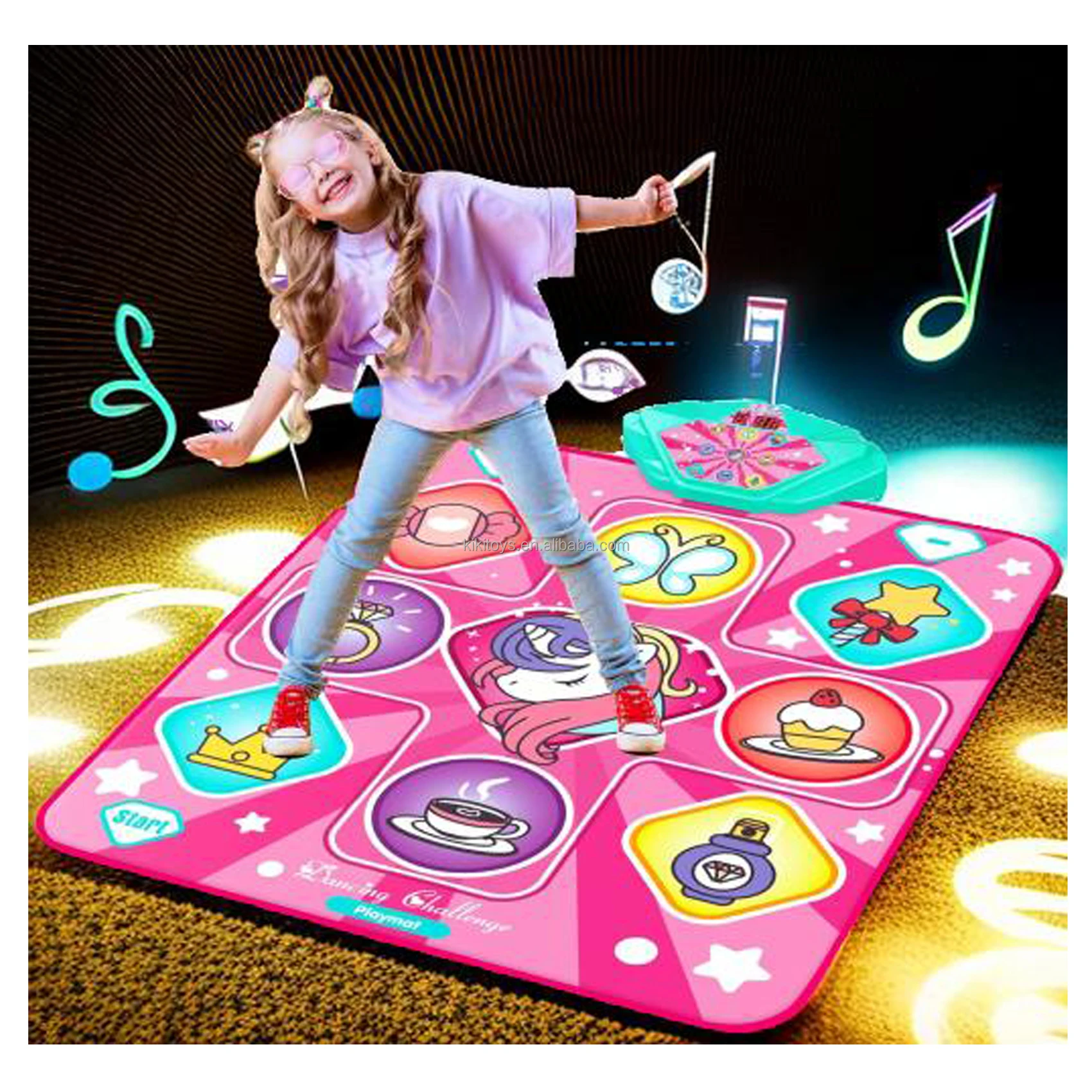 KK New Kids Dance Pad Light up Electronic Dance Mat With Music,2025 New ...