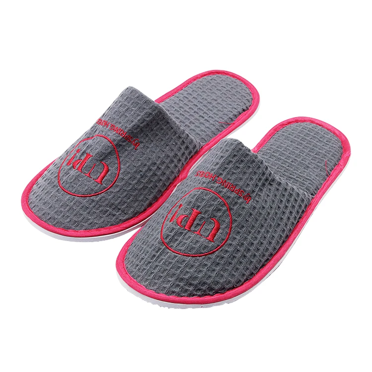 Ug Waffle Cotton Hotel Room Slippers Disposable Spa Slipper Eva Sole ...