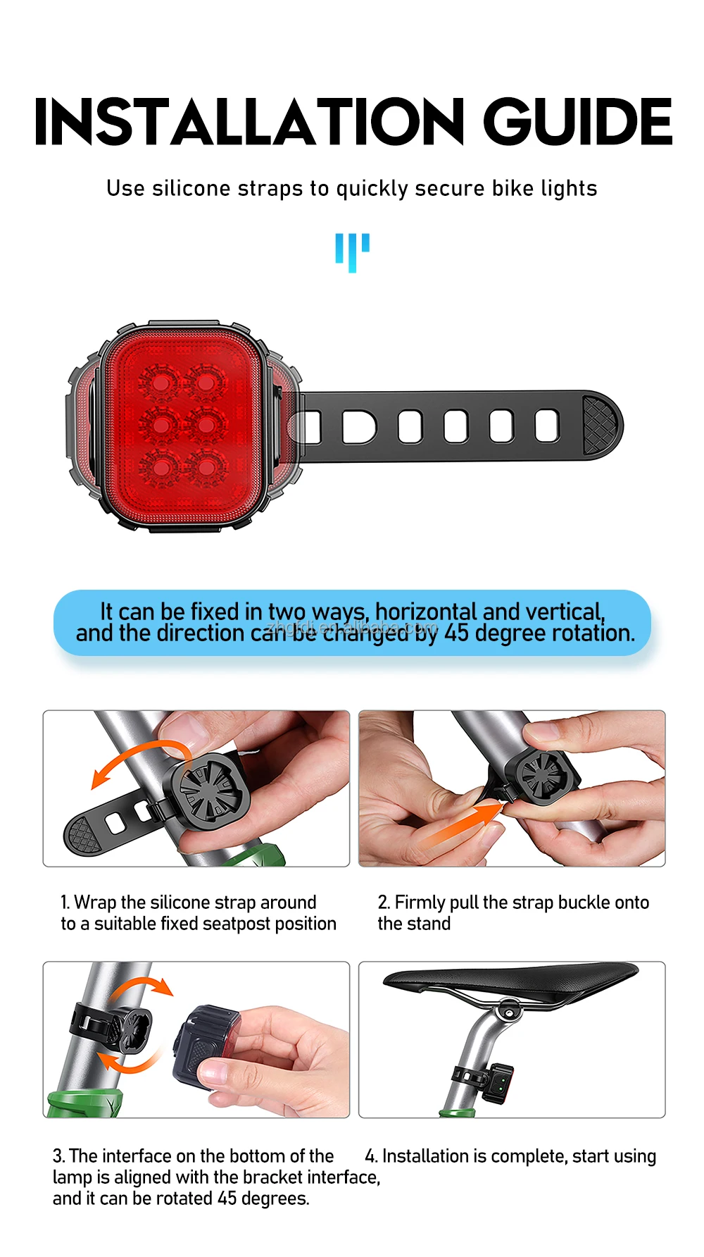 Cyclami Q6 Bicycle Lights - Bright, Rechargeable, and Durable