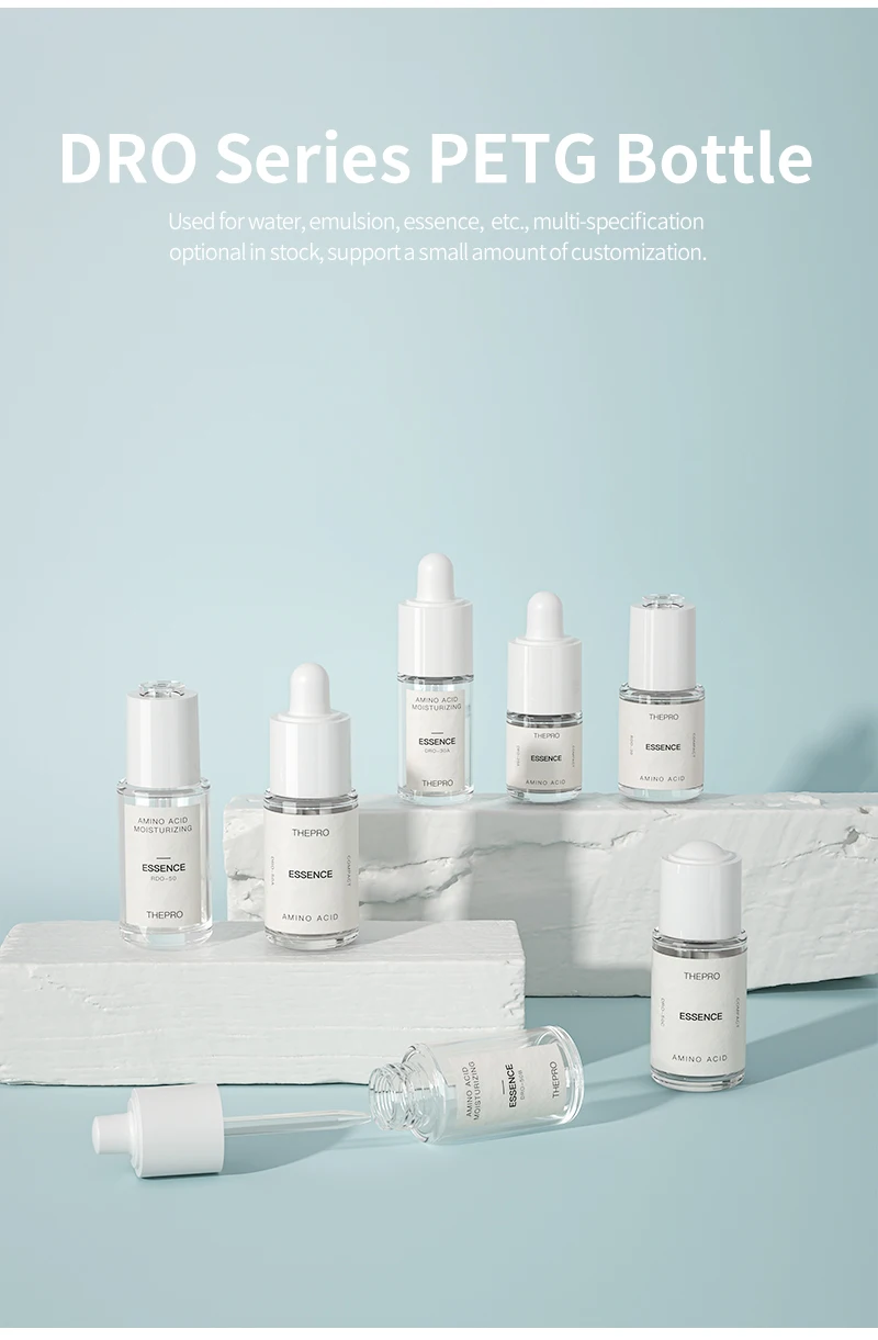 DRO-A Series 20ml 30ml 50ml Plastic Essential Oil Dropper Bottle 1oz ...