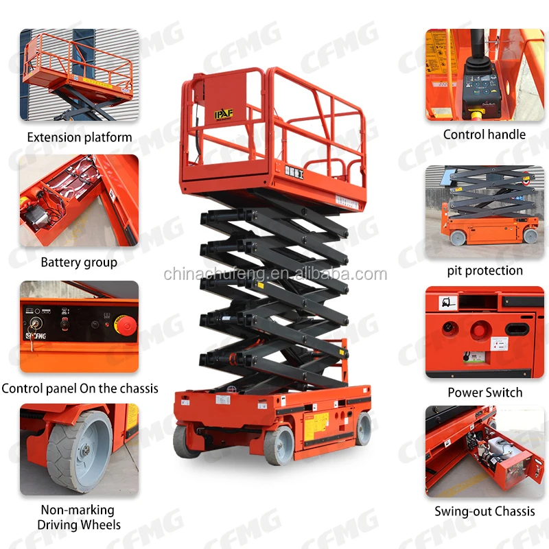 Mobile Hydraulic Electric Self Propelled Scissor Lift Table Elevated ...